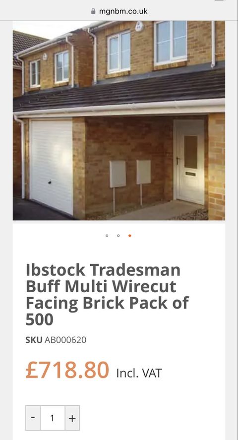 Ibstock Tradesman Buff Multi Wirecut Facing Brick Pack of 500 | Enviromate