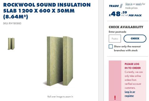 ROCKWOOL Sound Insulation Slab 50mm thick | Enviromate