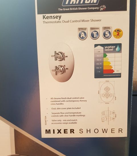 Triton Kensey Electric Shower - Built-in Mixer Dual Outlet All Pressure ...